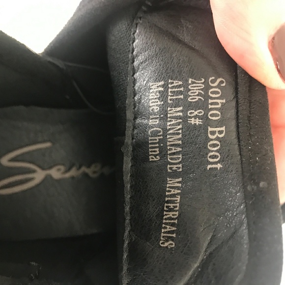 7 For All Mankind | Shoes | Seven7 Black Suede Vegan Ankle Boots | Poshmark